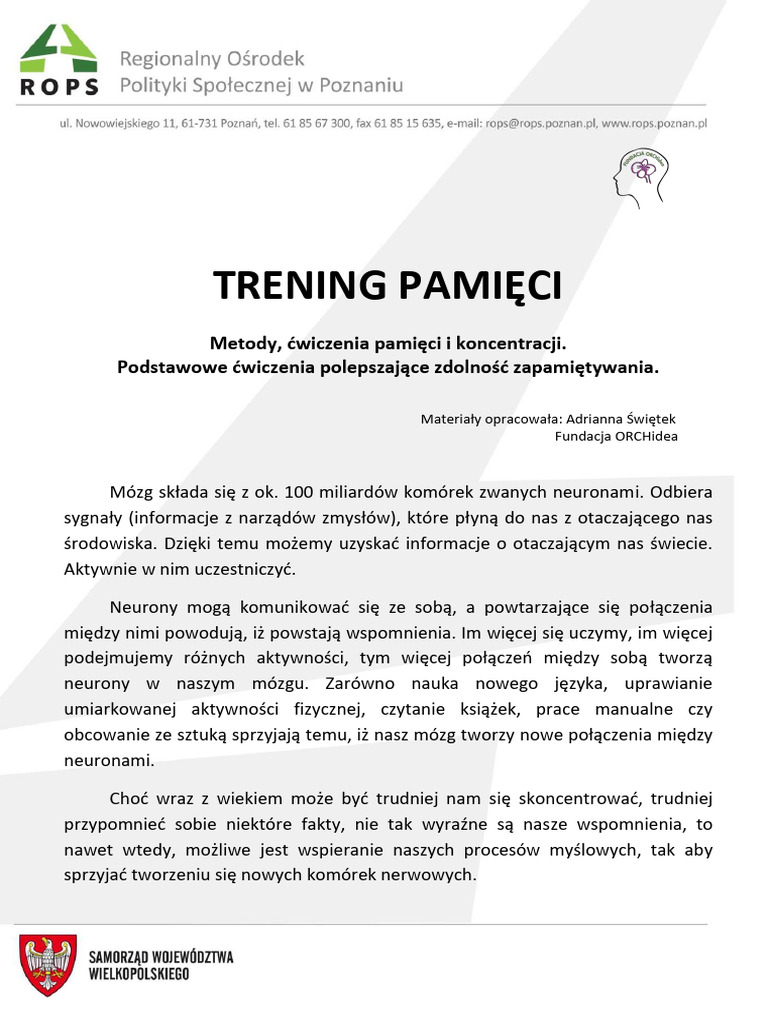 Trening Pamieci Rops | PDF