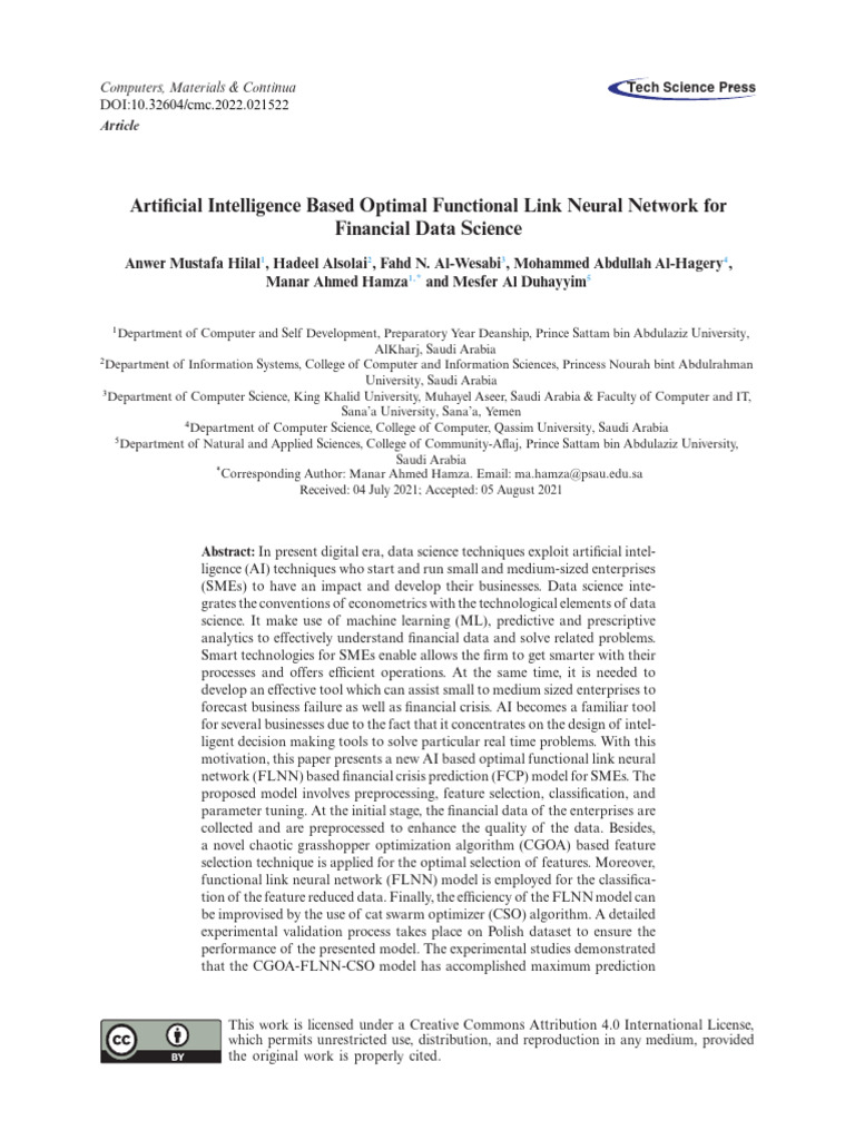 Artificial-intelligence-based-optimal-functional-link-neural-network-for-financial-data ...