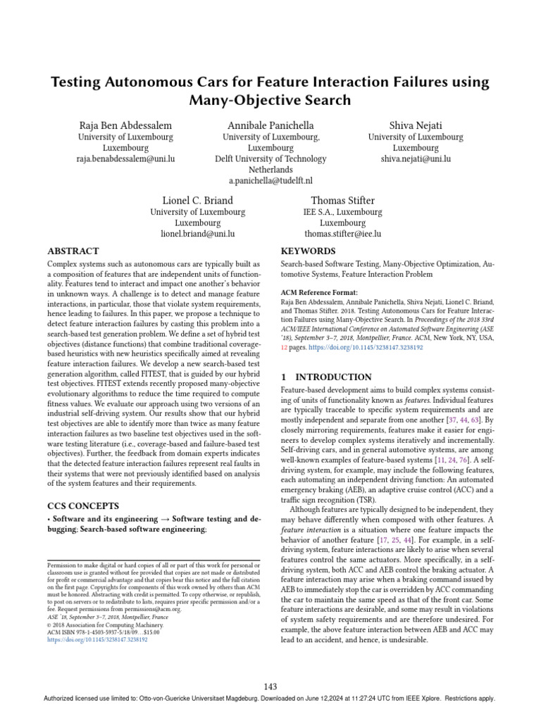 2-Testing Autonomous Cars For Feature Interaction Failures Using Many ...