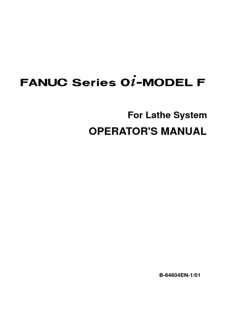 FANUC 0i-TF Operator's Manual | PDF | Parameter (Computer Programming ...