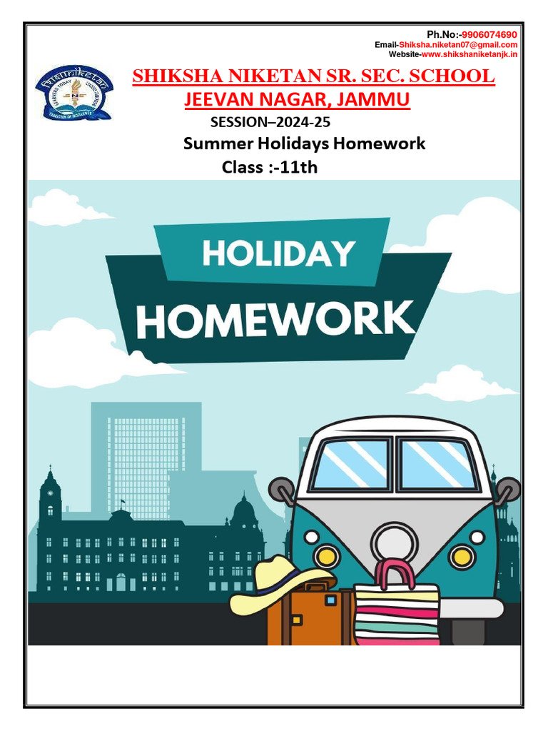 11TH-SUMMER-HOLIDAY-HOMEWORK | PDF | Trigonometric Functions