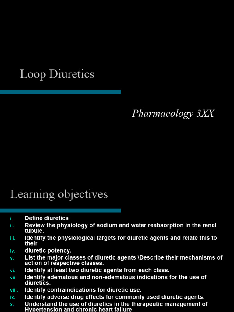 9.6. Pharmacology of Loop Diuretics -Dec2015 | Download Free PDF ...