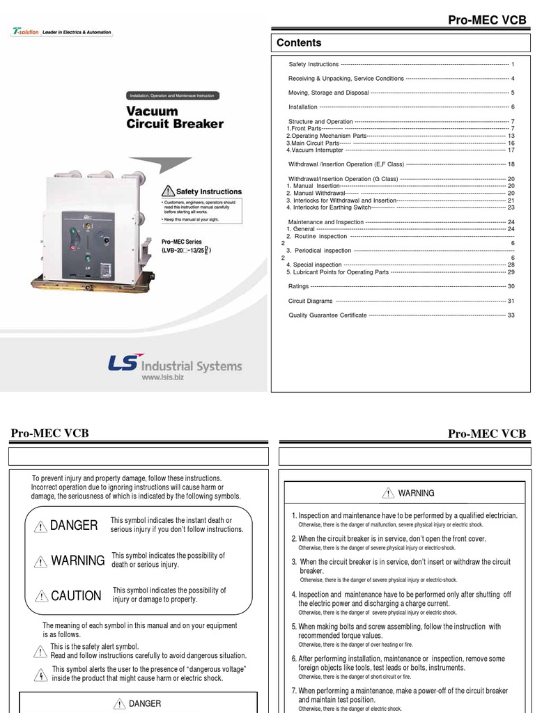 24kV Pro-MEC Manual | PDF | Switch | Electric Shock