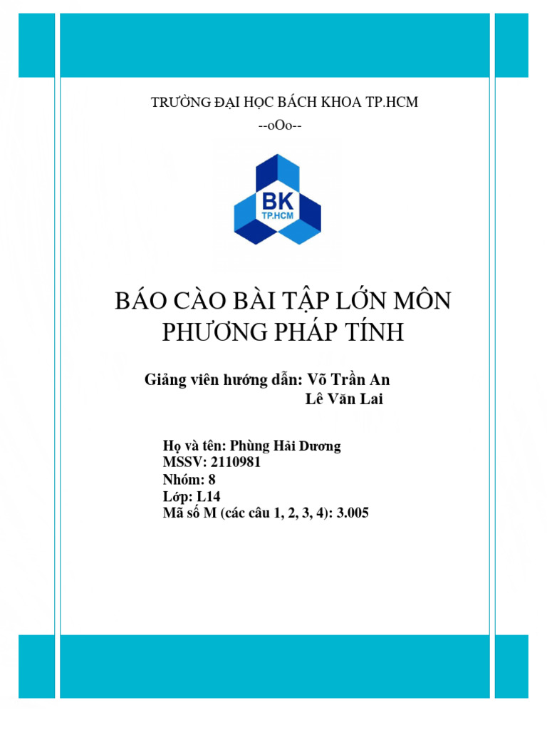 L14 Nhóm 8 Phùng Hải Dương 2110981 | PDF