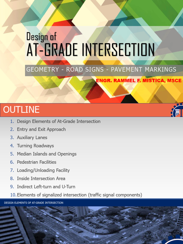 3.1 Design of at-Grade Intersection_DCC | PDF | Intersection (Road ...