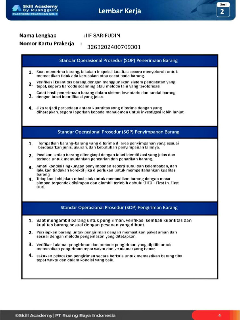 TPM 2 Membuat Perencanaan (NINING) | PDF