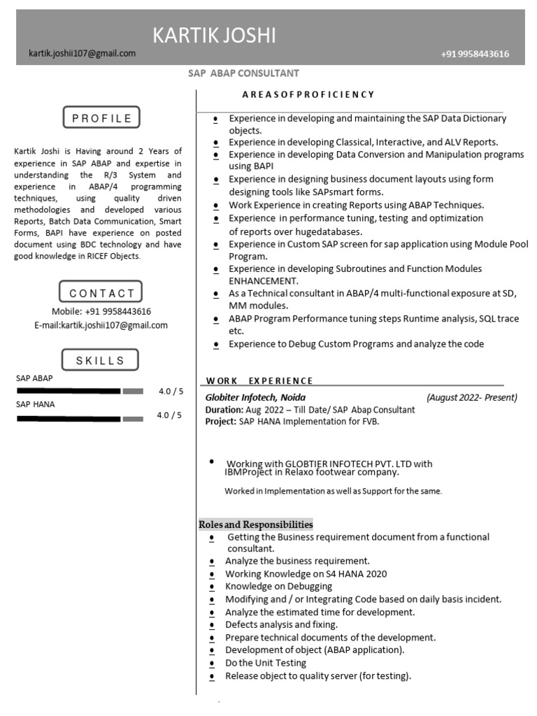 CV-KARTIK2024 | Download Free PDF | Computing | Systems Engineering