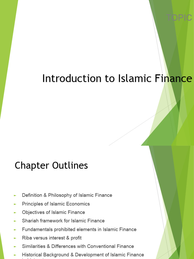 Fin546 Topic 1 - Introduction Islamic Finance | PDF | Islamic Banking And Finance | Interest