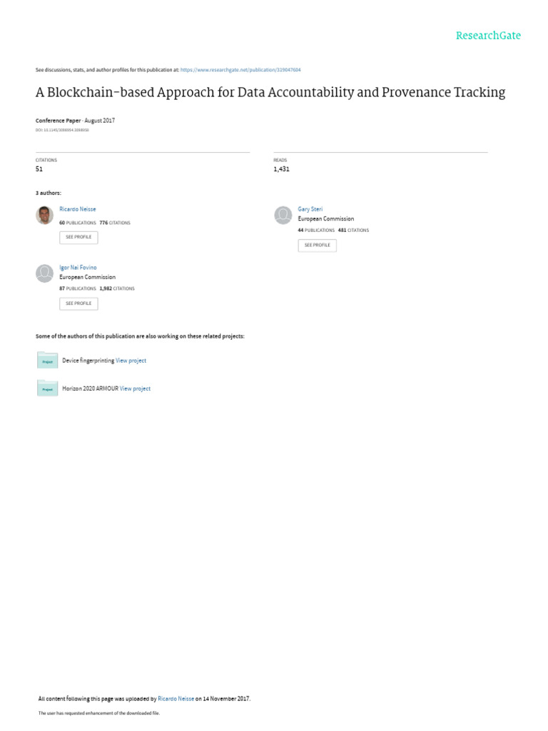 A Blockchain-Based Approach For Data Accountabilit | PDF ...