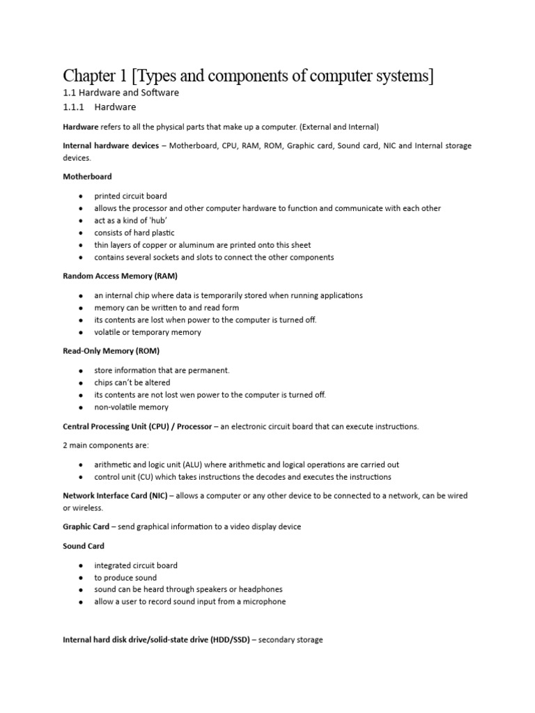 Chapter 1 | PDF | Computer Data Storage | Computer Hardware