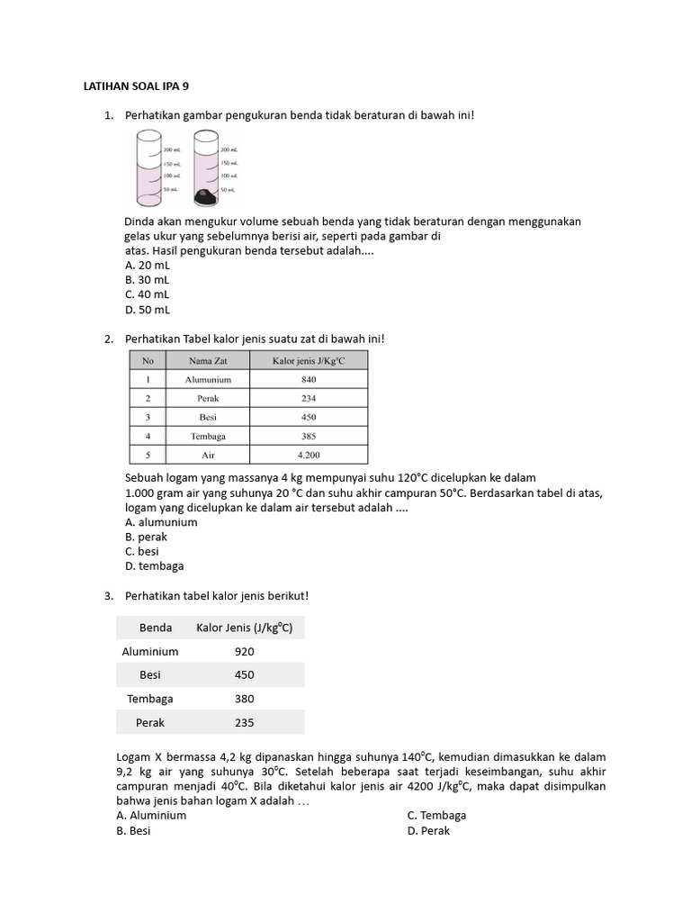 Latihan Soal Ipa 9 | PDF