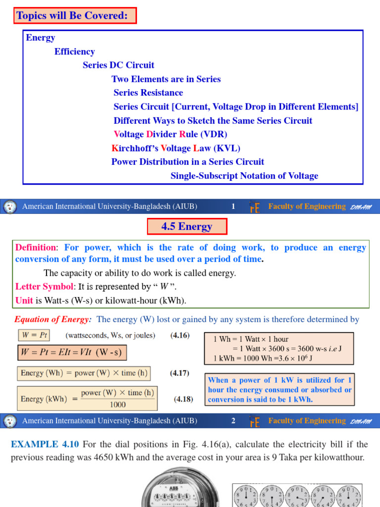 Mid 03 IEC Energy Efficiency Series DC Circuit | PDF | Electrical ...