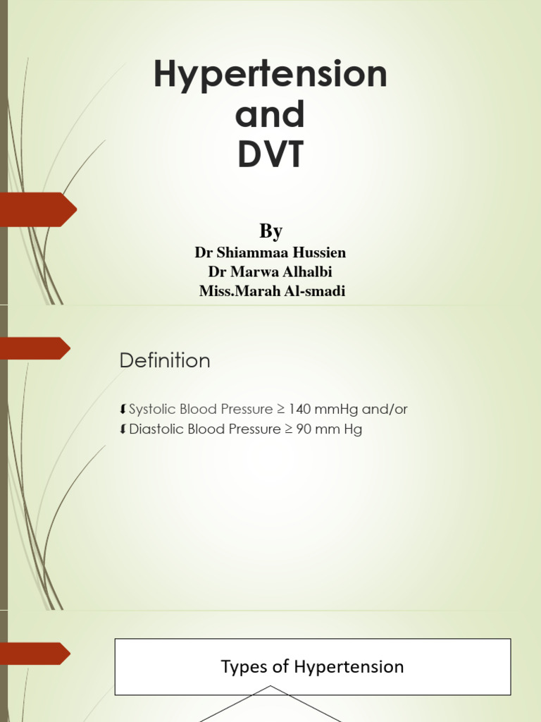 Hypertension+DVT | PDF | Hypertension | Vein