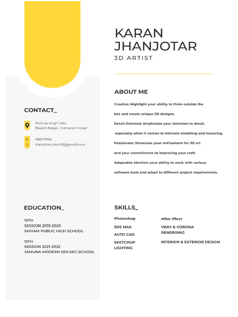 Resume Karan J Hanjo Tar | PDF