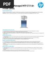 HP Color Laserjet Managed MFP E877Dn Printer Series: Datasheet | PDF ...