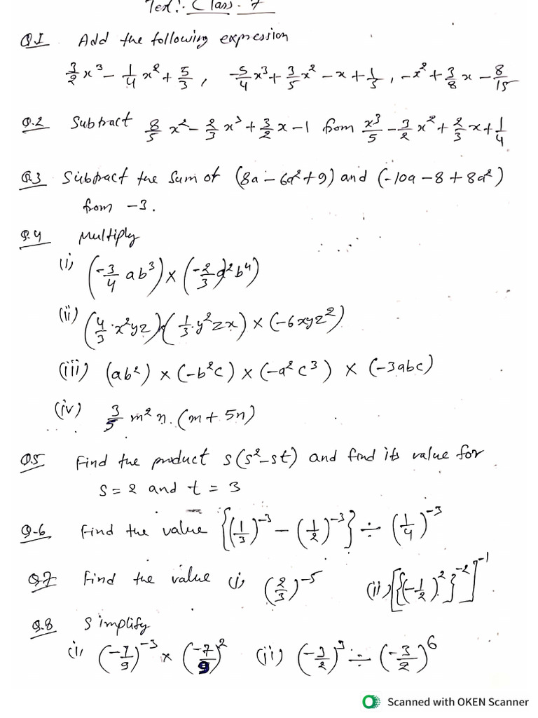 Test Class - 7 (6 To 7) Batch | PDF