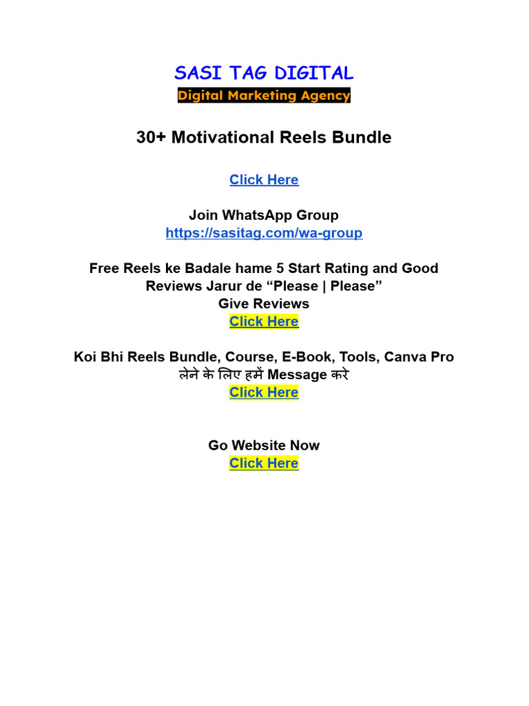 30 Motivational Reels Bundle | PDF