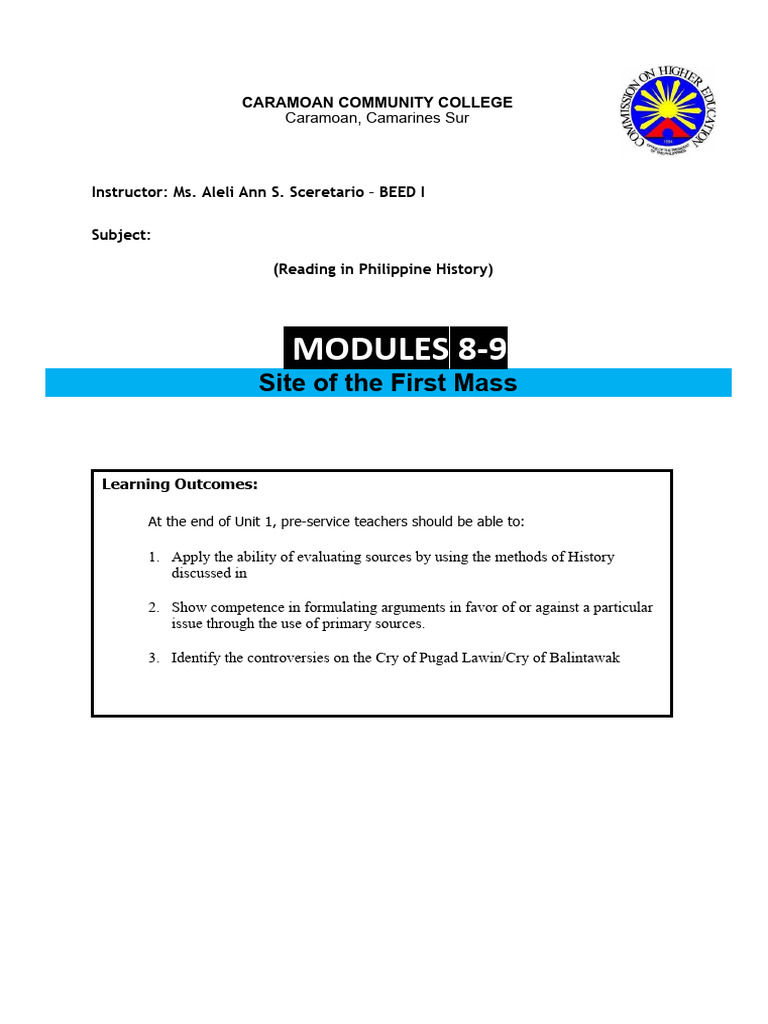 Module 8 9 Deadline Oct.14 2022 | PDF | Spanish East Indies | Philippines