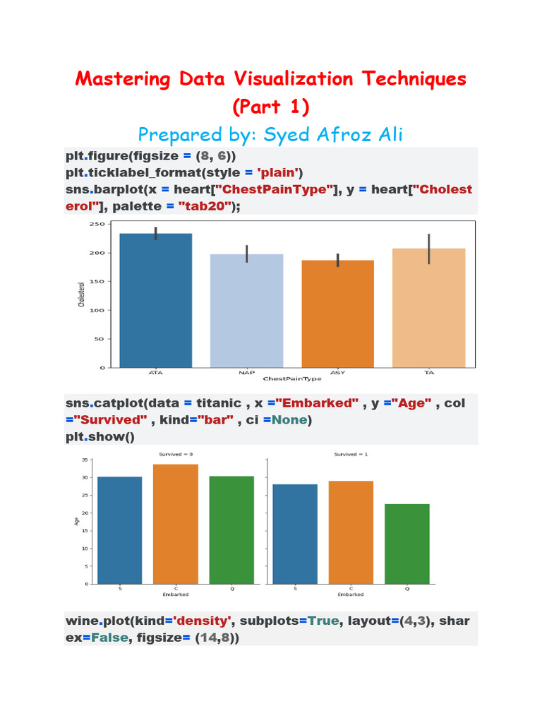 Mastering Data Visualization Techniques (Part 1) | PDF