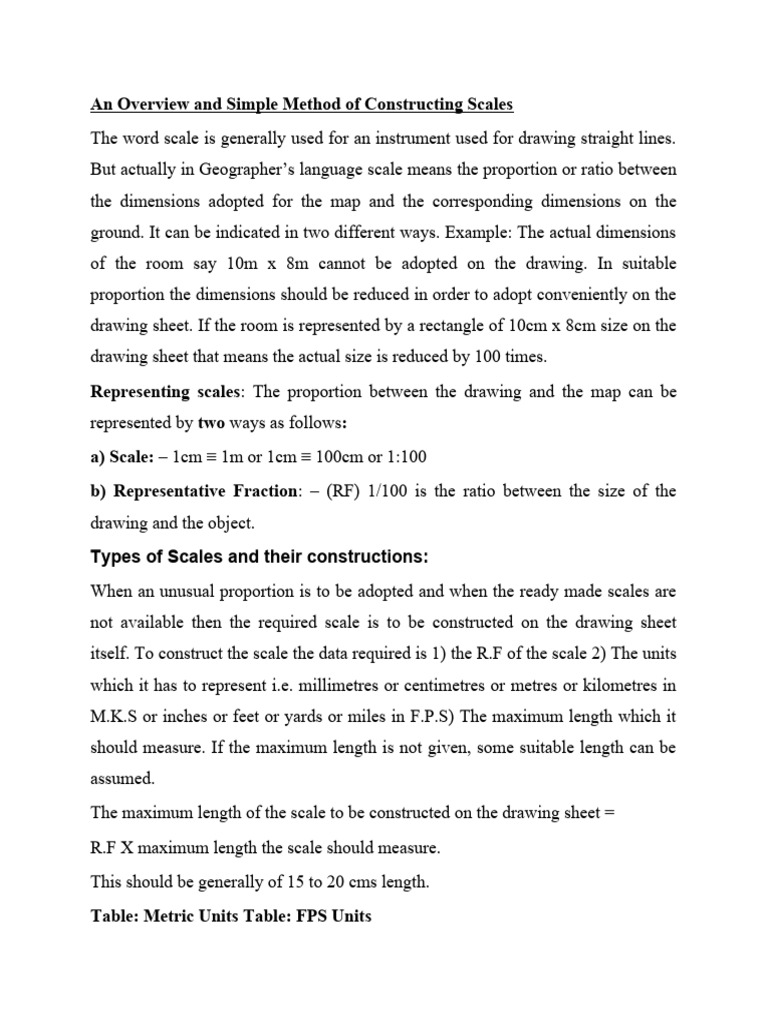 Scale, Types and Details | PDF | Length | Metre