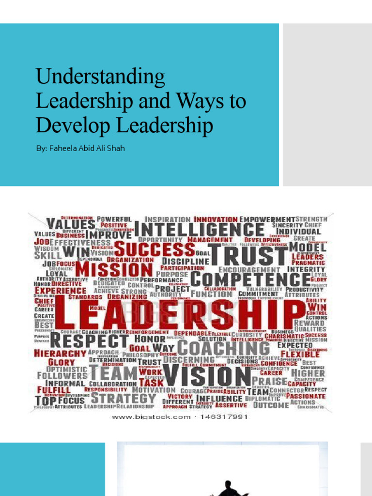Understanding Leadership and Ways To Develop Leadership 01 | PDF | Leadership | Goal