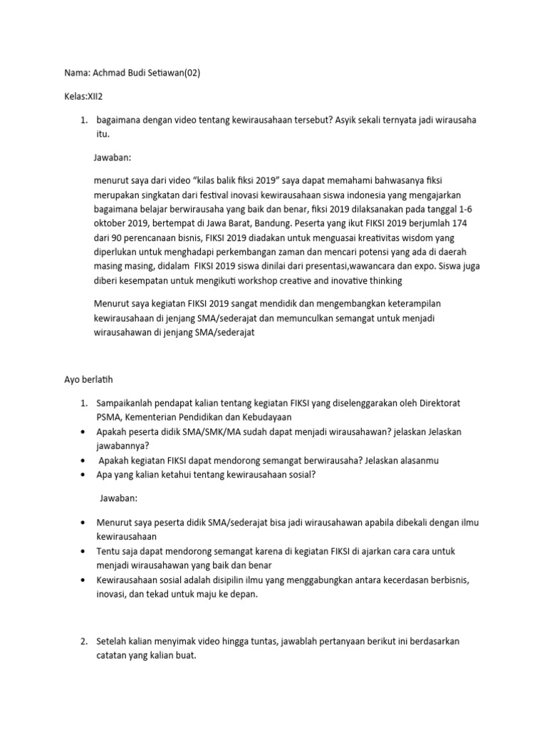 Tugas Achmad Budi Setiawan - XII2 | PDF