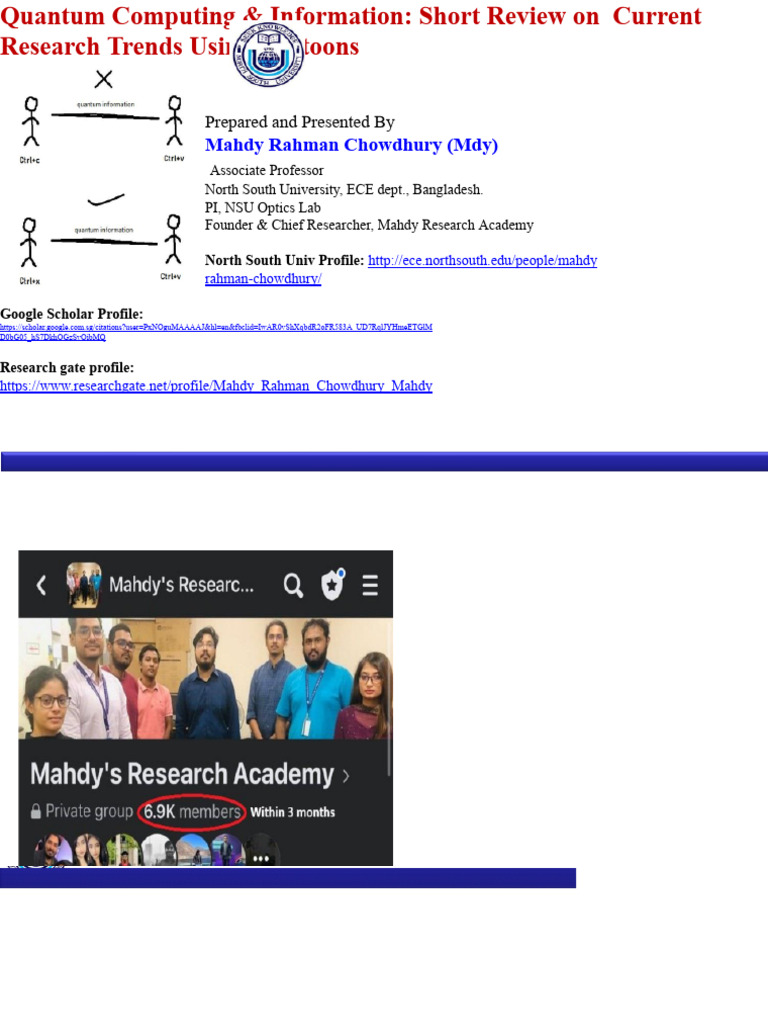 Quantum Computing & Information - Short Review On Current Research Trends Using Cartoons-1 | PDF ...