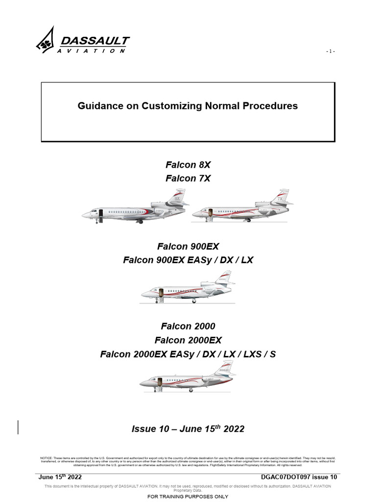 Falcon Guide For Custom Norm Procedures | PDF | Aviation | Aircraft