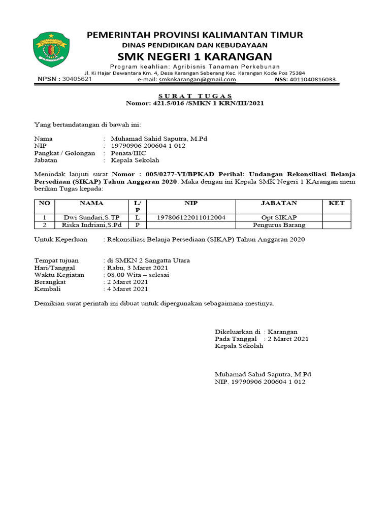 SPPD Dan SPT Terbaru 2021 | PDF