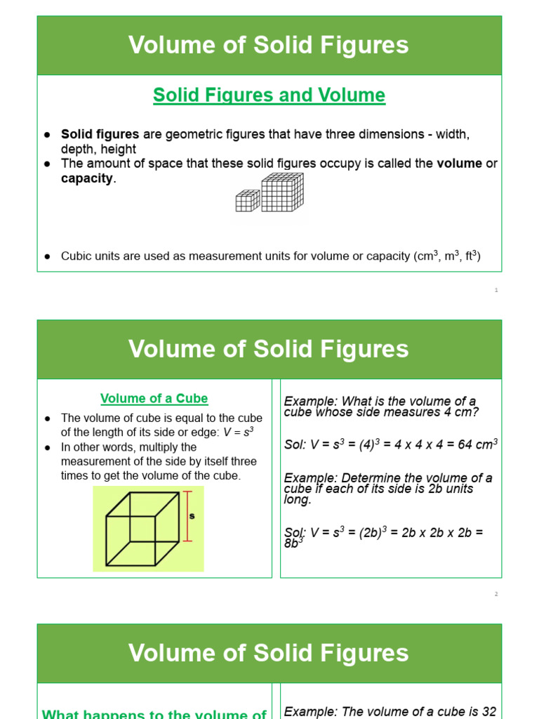 05 Volume of Solid Figures | PDF | Volume | Sphere