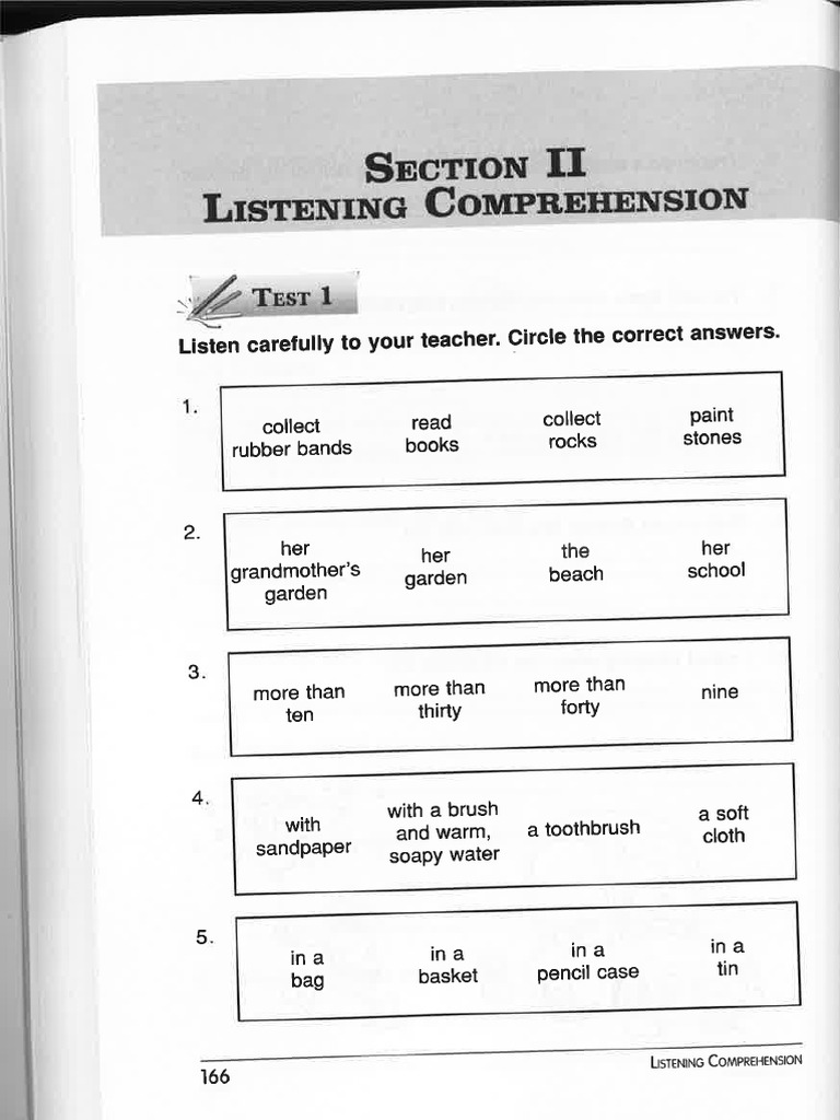 Section 2 Listening Comprehension Test 1 to 10 | PDF