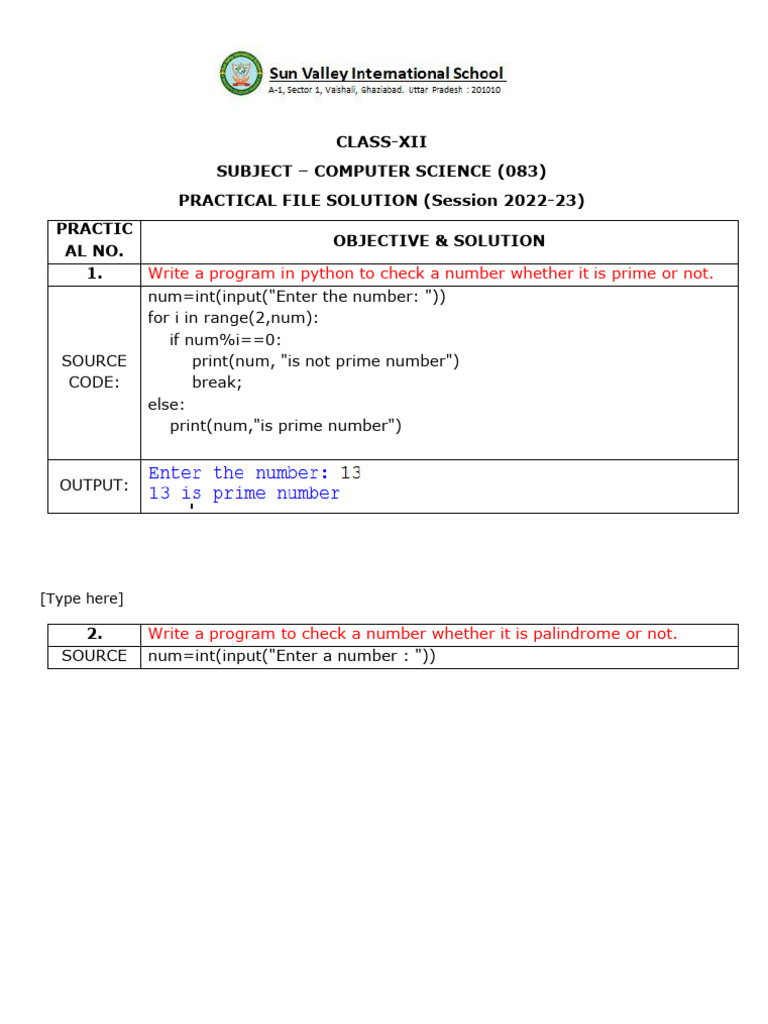 Python Programs for Class 12 Practical | PDF | Text File | Databases