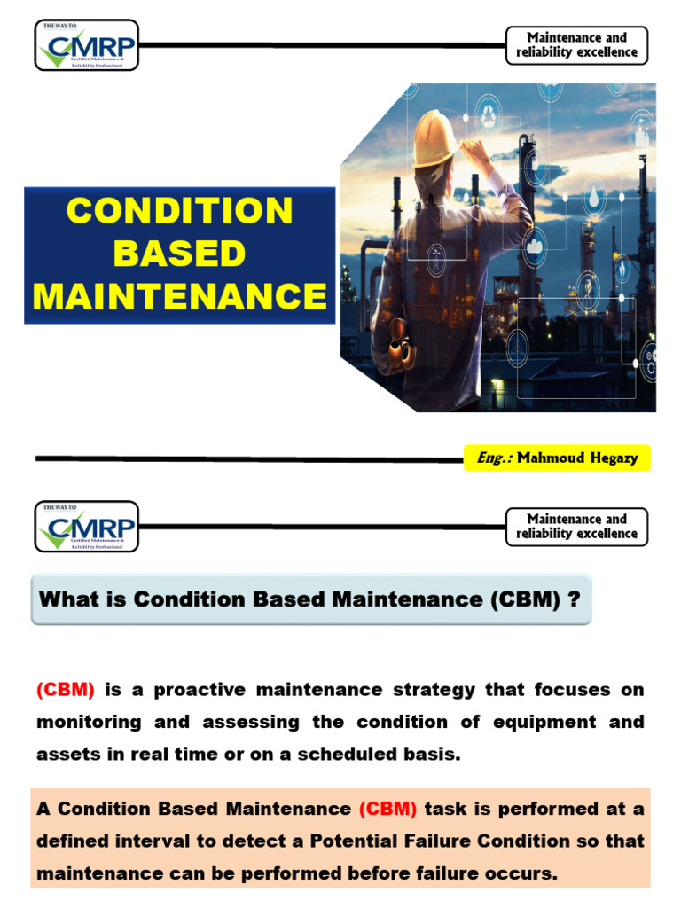 Condition Based Maintenance CBM 1718961942 | PDF | Reliability Engineering | Systems Thinking