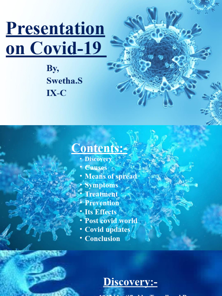 Swetha.s Ix-C It PPT On Covid-19 | PDF | Self-Improvement