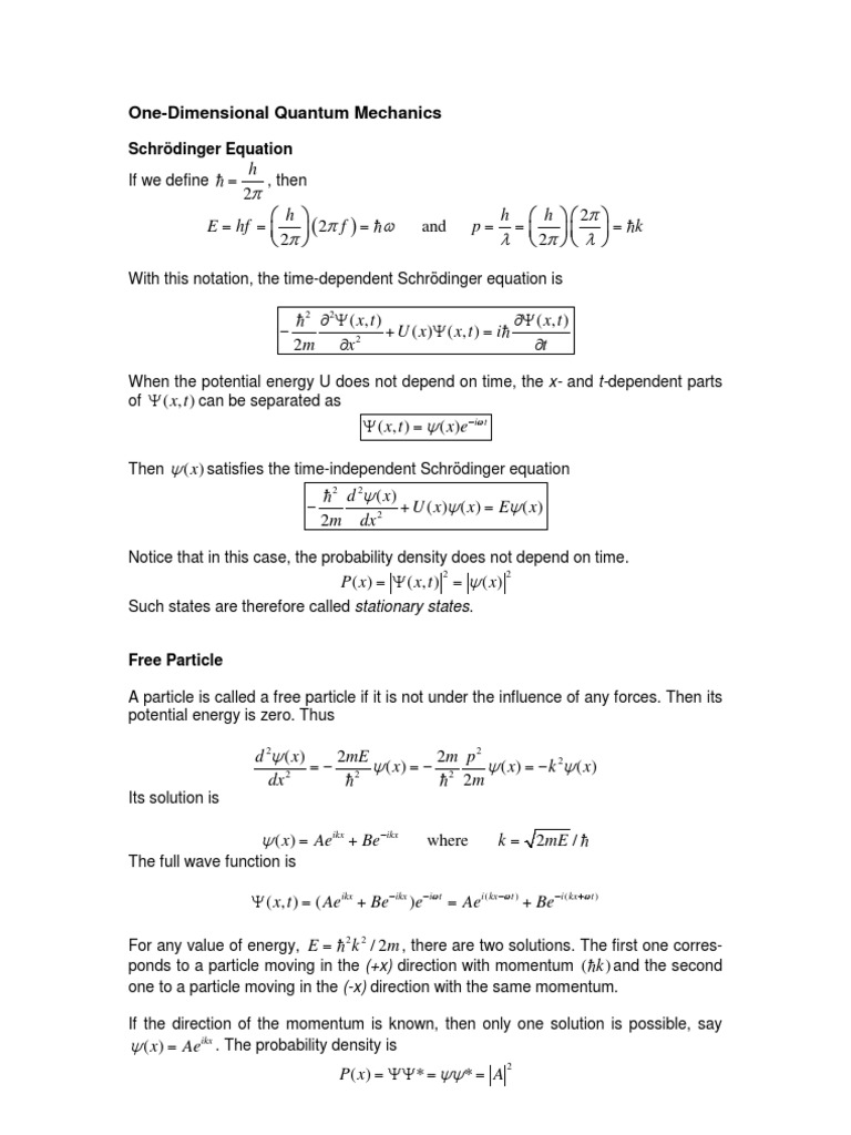 Quantum Mechanics of Particles in One-Dimensional Potentials: Analyzing ...