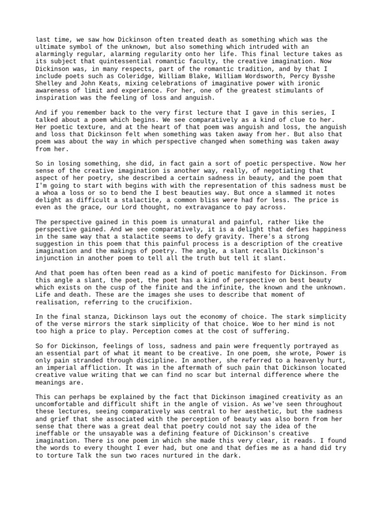 The Creative Imagination | PDF | Poetry | Romanticism