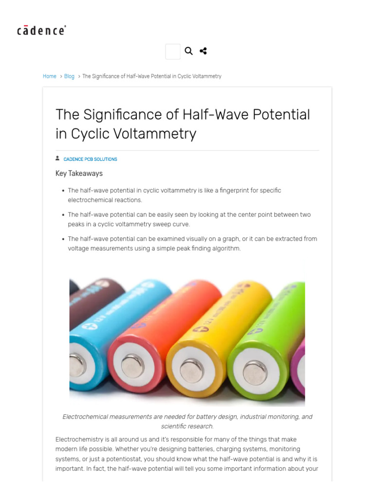 Significance of Half-Wave Potential | PDF | Electricity | Electrical ...