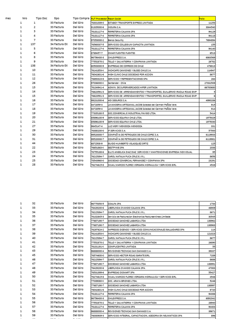 Libro de Compra 2019 Paola | PDF | Chile