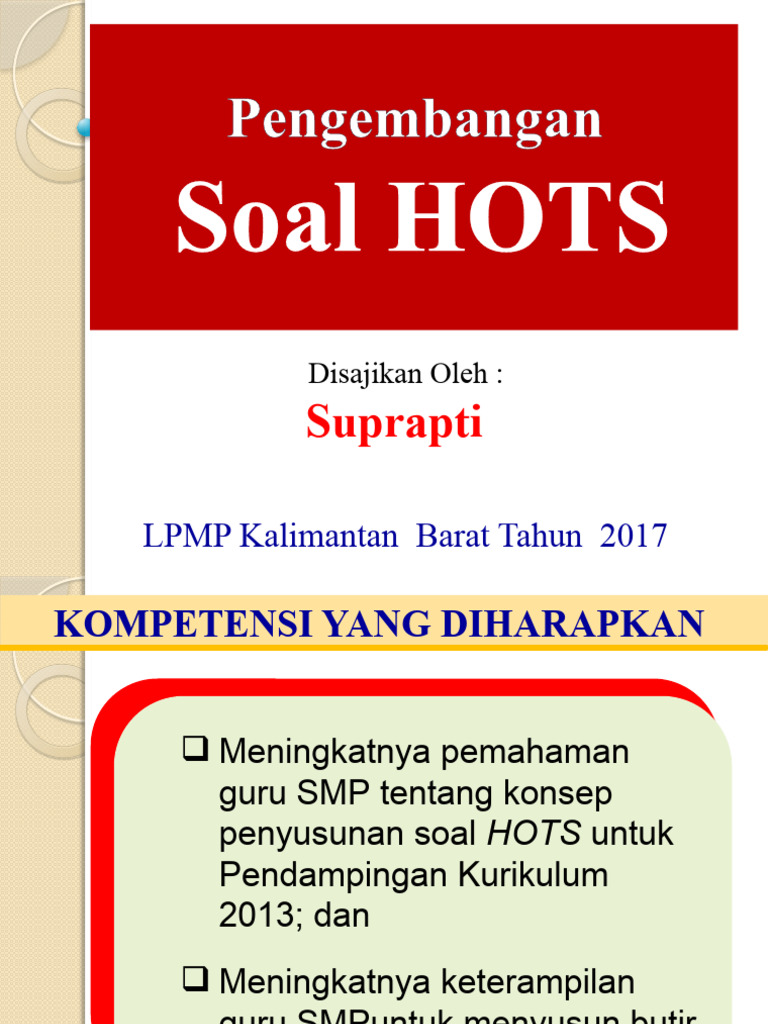Penyusunan Soal HOTS | PDF