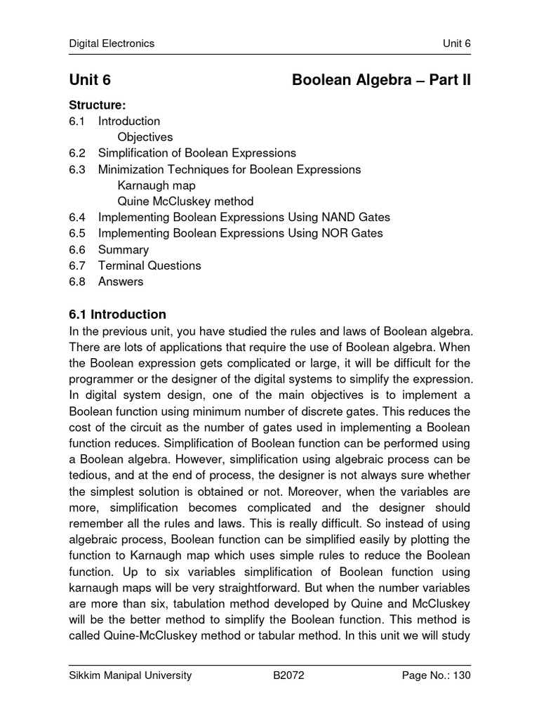 BIT102 SLM Library - SLM - Unit 06 | PDF | Logic Gate | Applied Mathematics