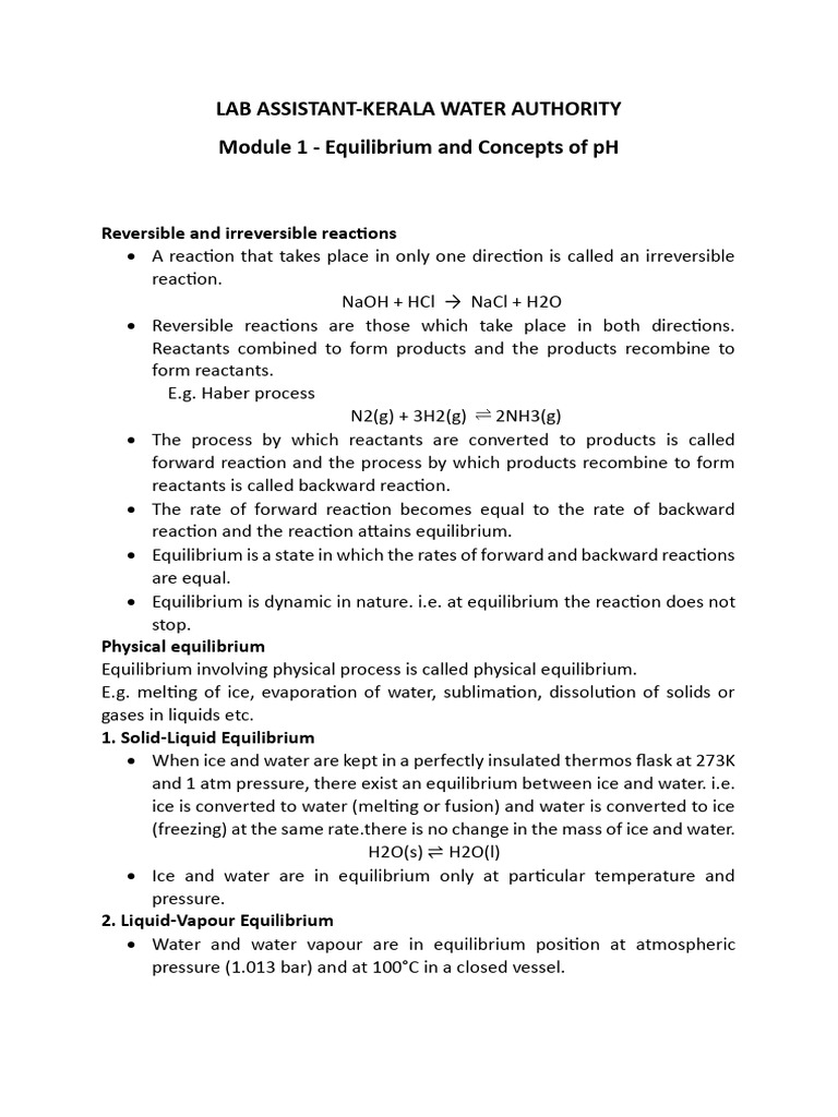 Eqlbrm - Concept of PH | PDF | Buffer Solution | Chemical Equilibrium