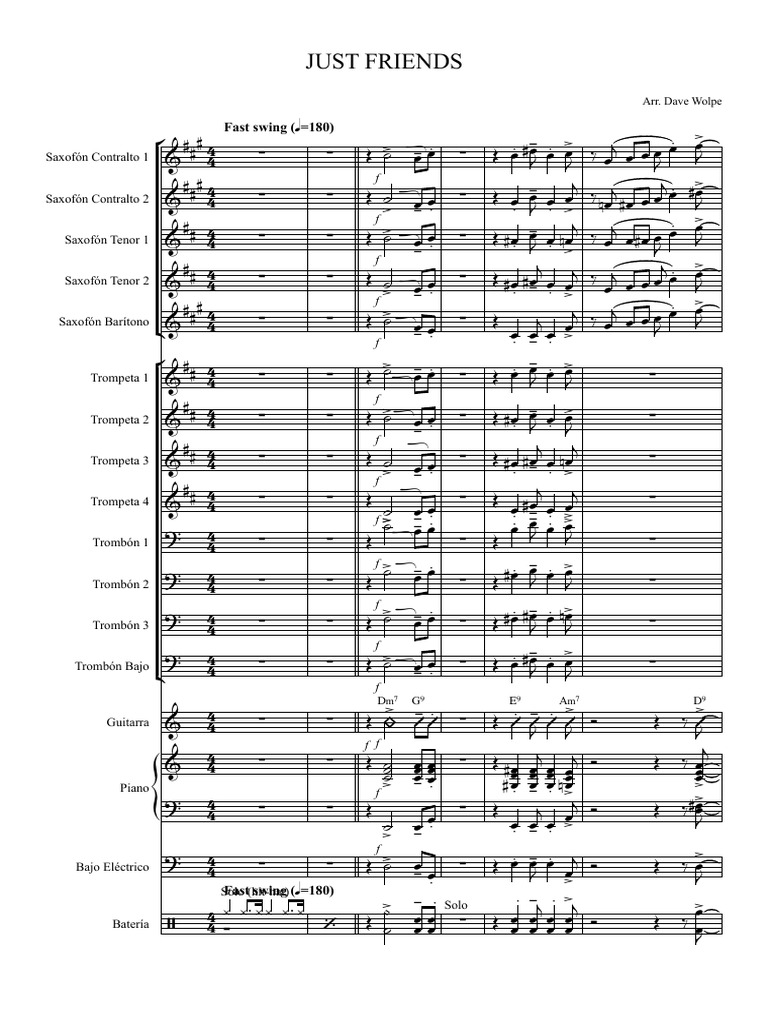 JUST FRIENDS - Partitura Completa | PDF