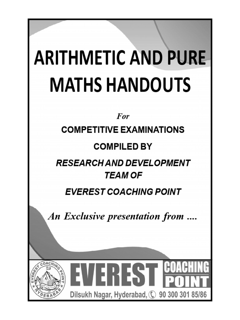 Arithmetic and Puremaths Handout Booklets - 26066352 - 2024 - 05!16!14 ...