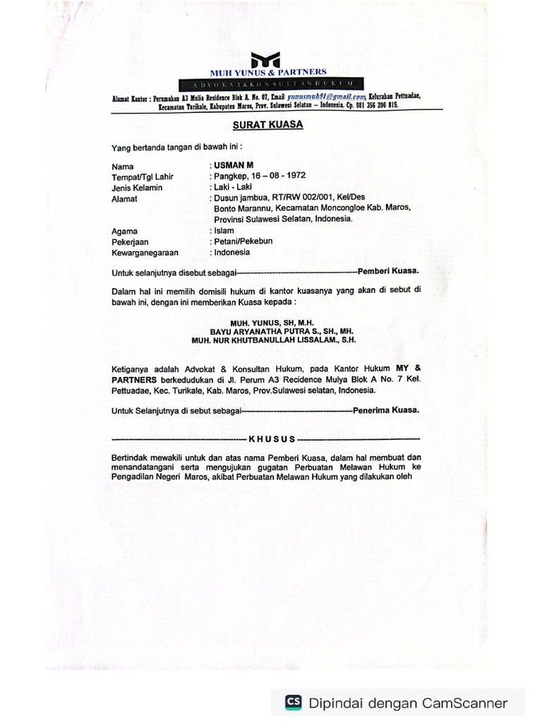 Surat Kuasa | PDF