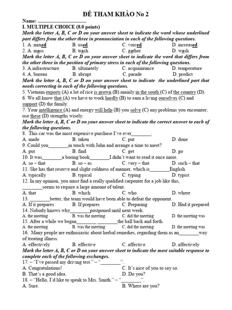 English Language Test Practice Document | PDF | Papyrus | Ancient Egypt