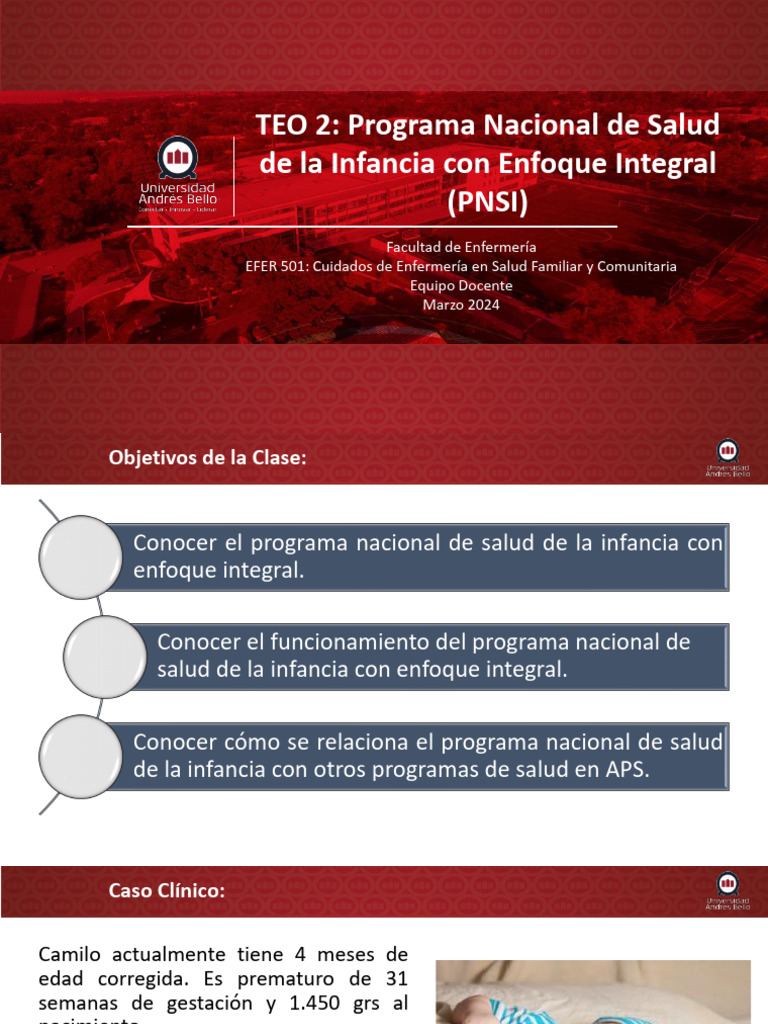 TEO 2 Programa Nacional de Salud Infantil Con Enfoque Integral 2024 | PDF | Amamantamiento ...