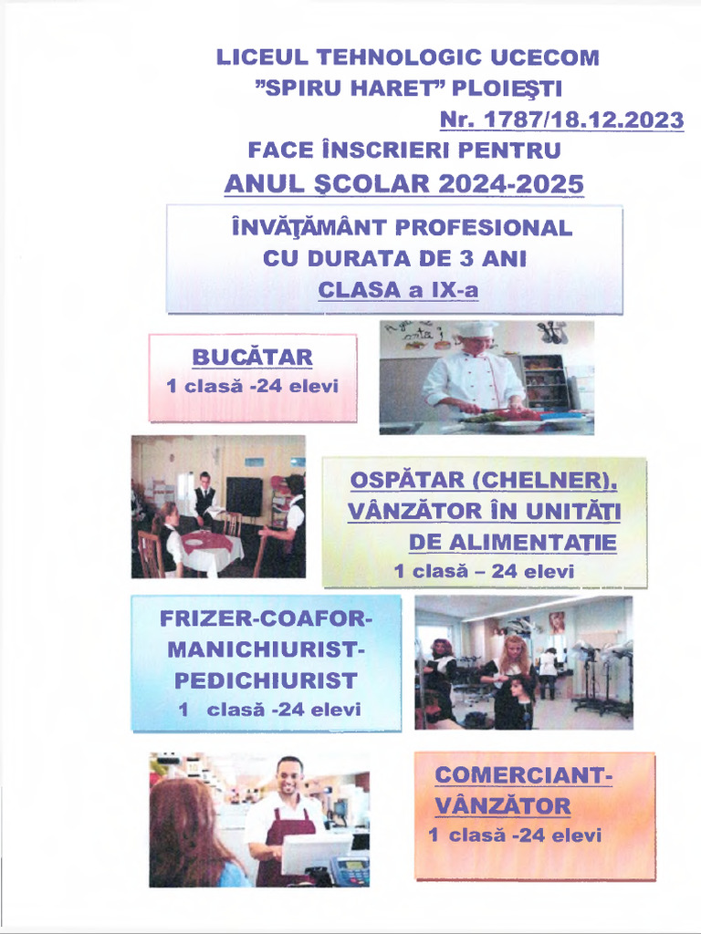 Oferta Educationala 2024-2025 | PDF