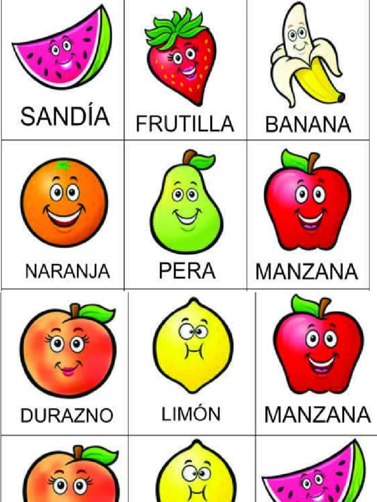 juego de memoria de frutas | PDF
