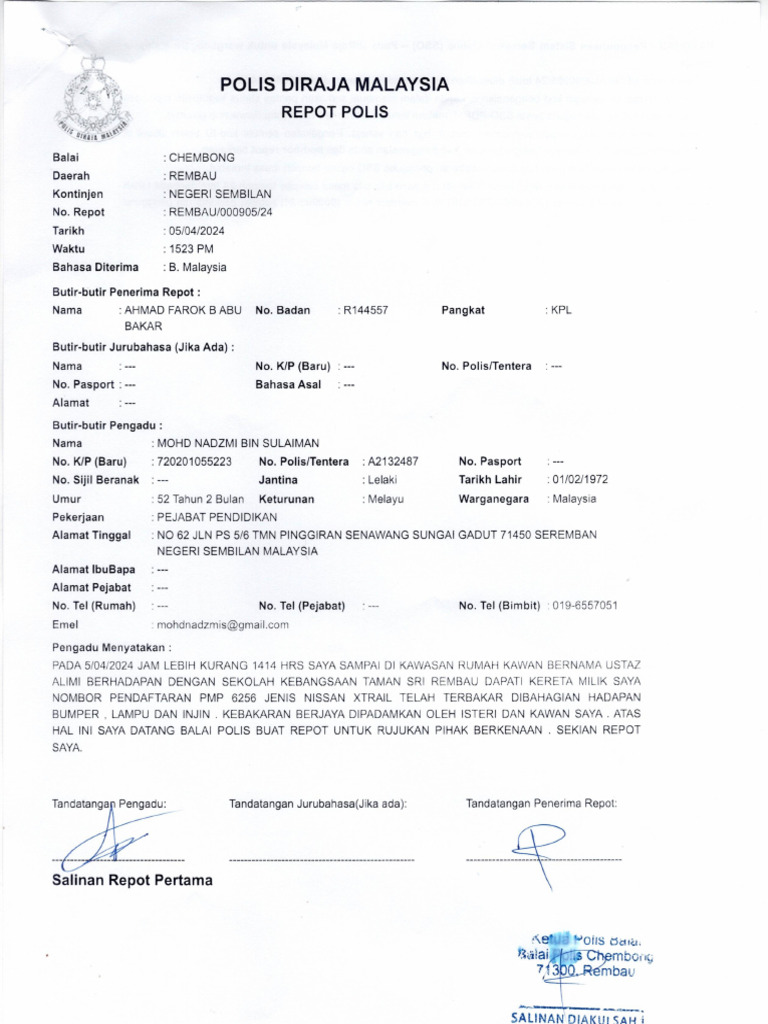 sALINAN rEPORT PMP6256 | PDF