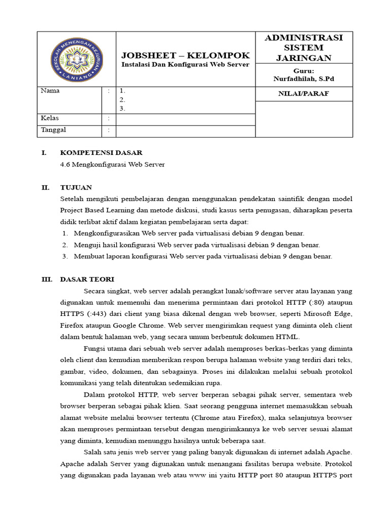 3.6 Web Server - Jobsheet | PDF | Bisnis | Komputer